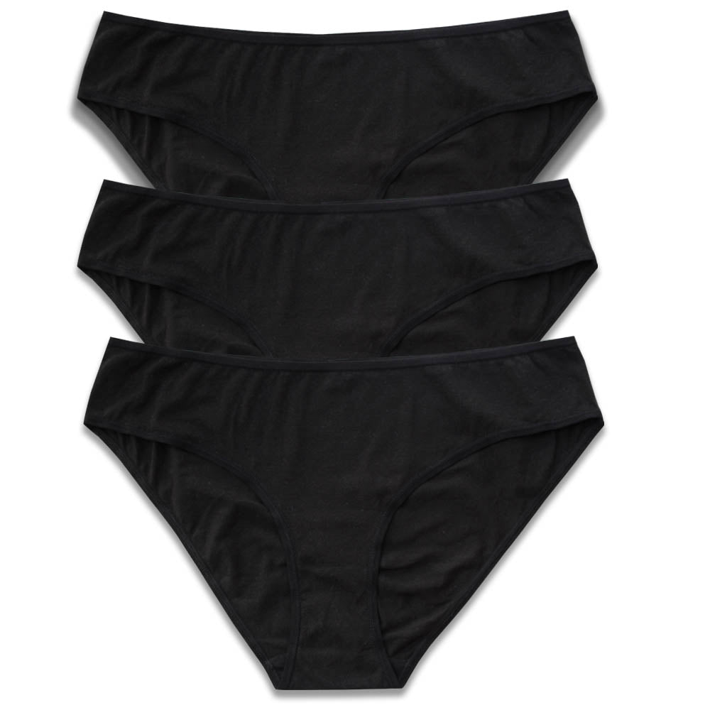 3 Pcs Black Women Sexy Panties Soft Cool Underwear Thong Livingtex